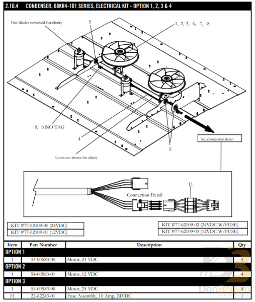 MOTOR, CONDENSER FAN, 12VDC,PM 54-00583-01 – Don Brown Bus Parts